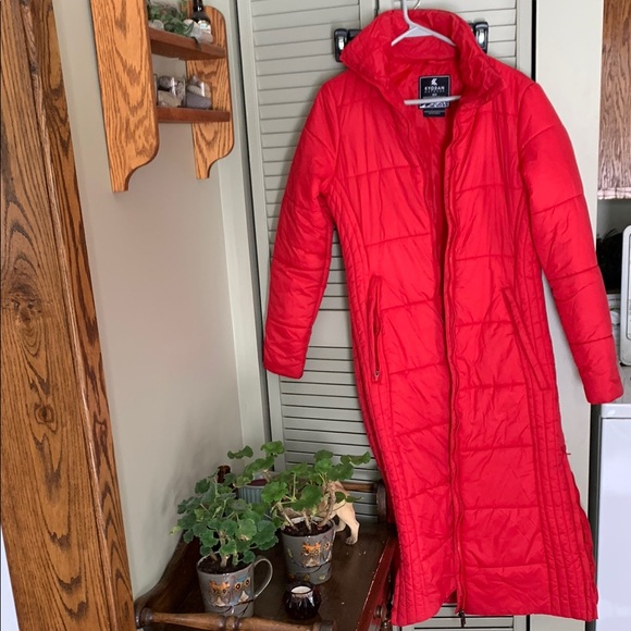 Kyodan | Jackets & Coats | Kyodan Red Puffer Jacket With High Collar ...